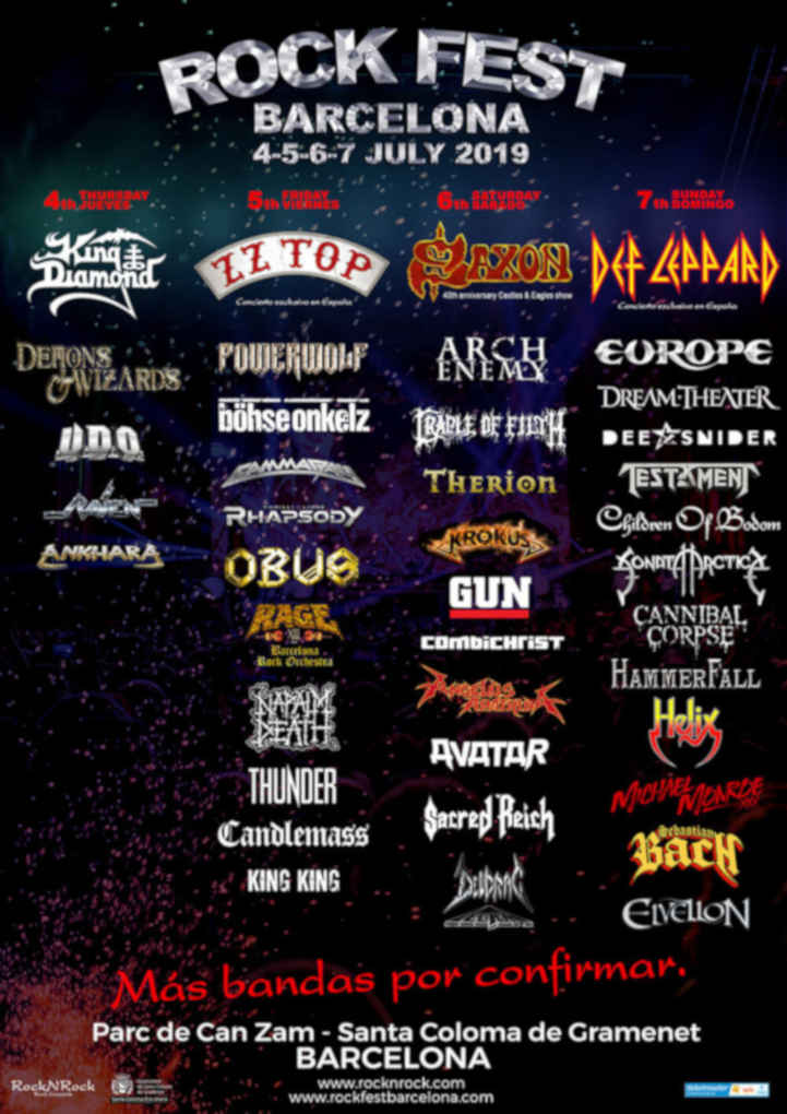 Rock Fest Barcelona du 4 au 7 juillet 2019 | Ir Oui Come
